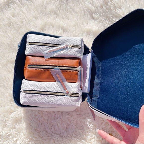 Estee Lauder | Bags | Estelauder Cosmetic Suitcase Pouch Makeup Bag ...